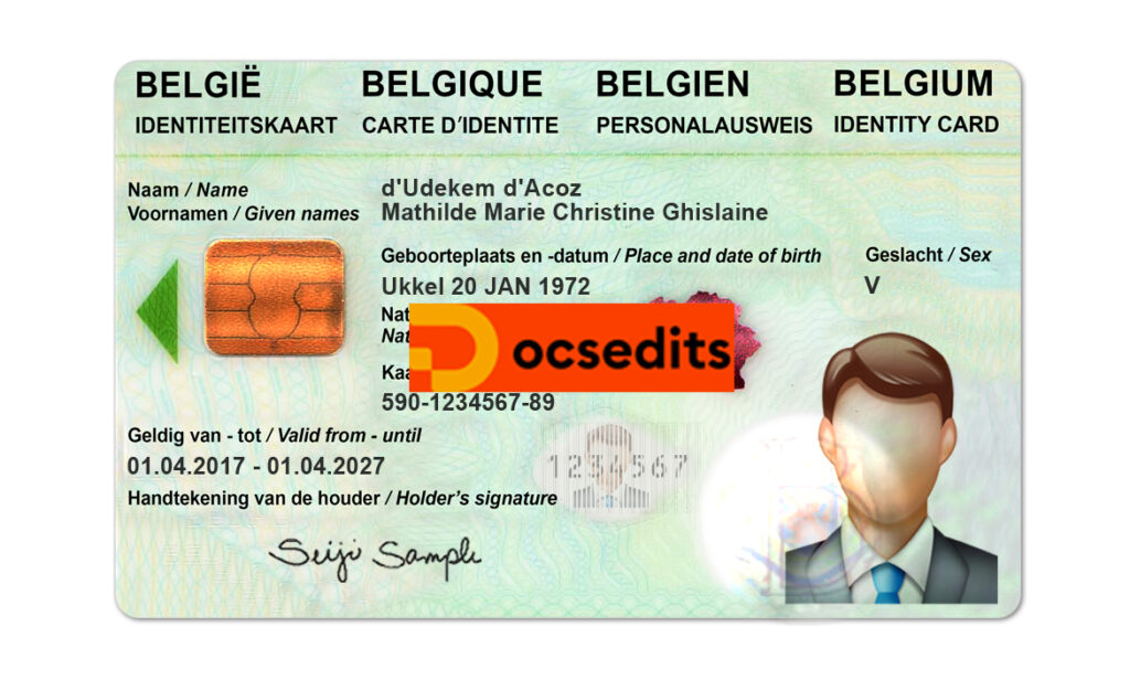 Belgium Driver License PSD Template - DocsEdits