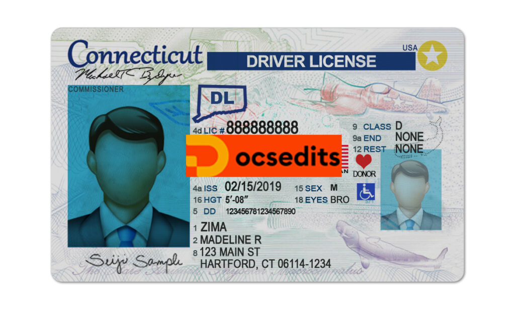 Connecticut Driver License PSD Template - DocsEdits