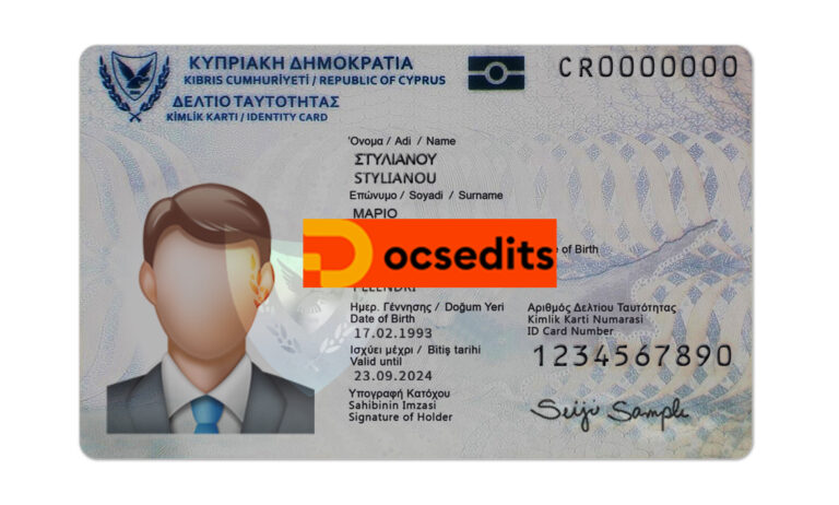 Cyprus ID Card PSD Template - DocsEdits