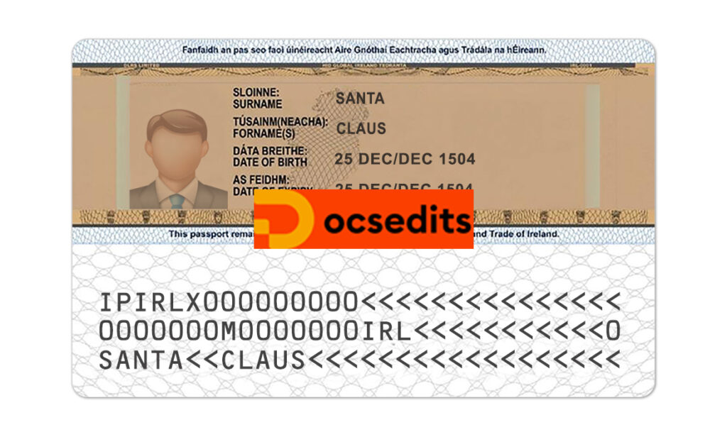 Ireland ID Card PSD Template - DocsEdits