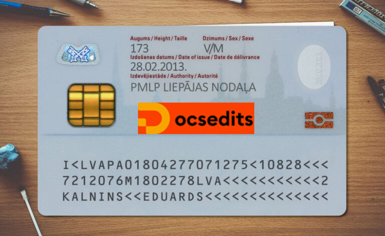 Latvia ID Card PSD Template - DocsEdits