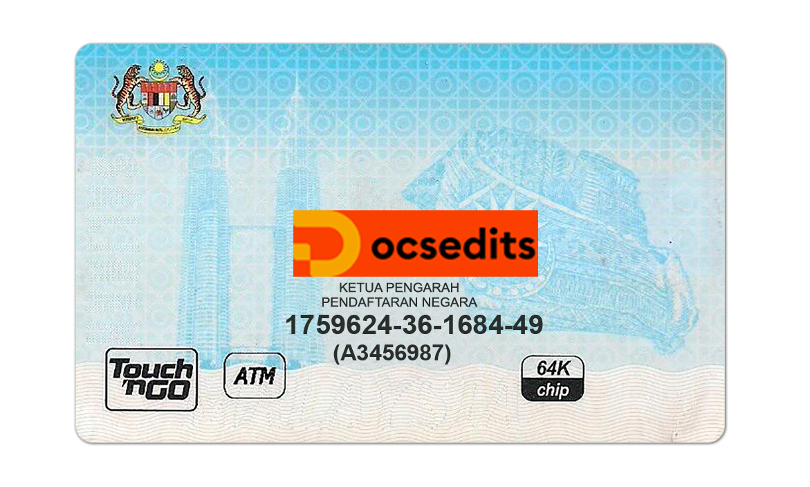 Malaysia ID Card PSD Template - USA Valuable driving license ID card ...