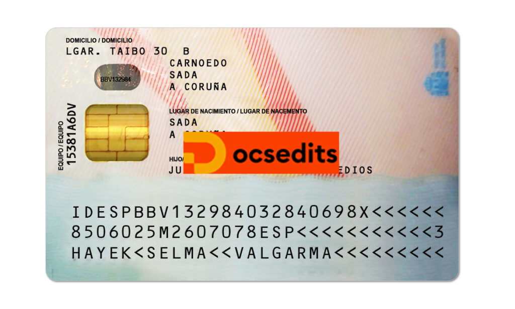 Spain ID Card PSD Template V1 - DocsEdits