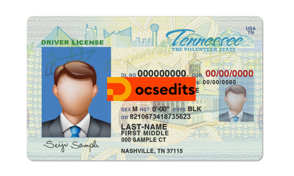 Tennessee Driver License PSD Template - USA Valuable driving license ID ...