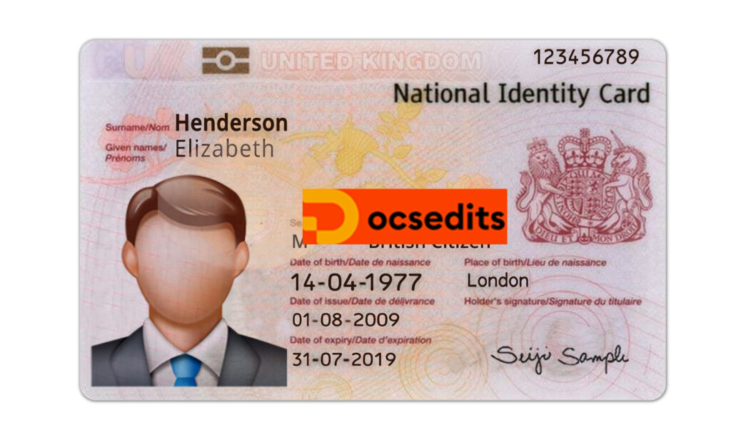 UK ID Card PSD Templates - DocsEdits
