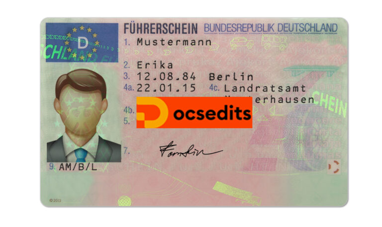 Germany Driver License PSD Template - DocsEdits